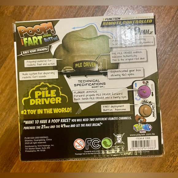 Toys | The Pile Driver Poop Remote Control Toy With Fart Sound Button ...
